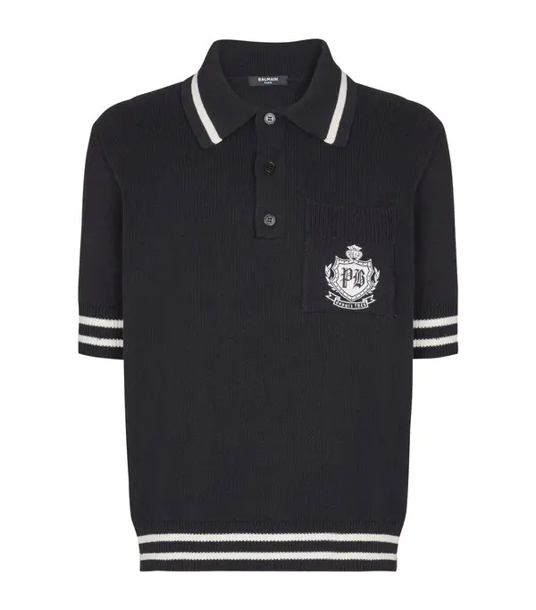 Balmain College Emblem Polo Shirt