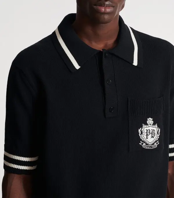 Balmain College Emblem Polo Shirt