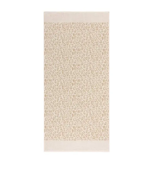 YVES DELORME Leopard Bath Sheet - Ivory
