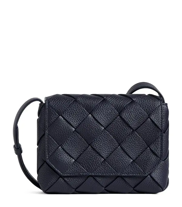 Bottega Veneta Leather Diago Cross-body Bag - Blue