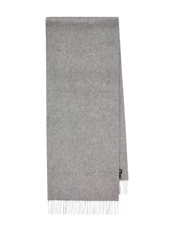 Zegna Fringed Cashmere Scarf - Grey