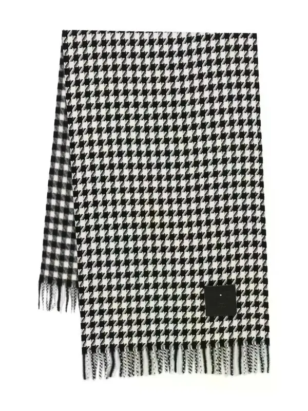 Liu Jo Houndstooth-pattern Scarf - Black