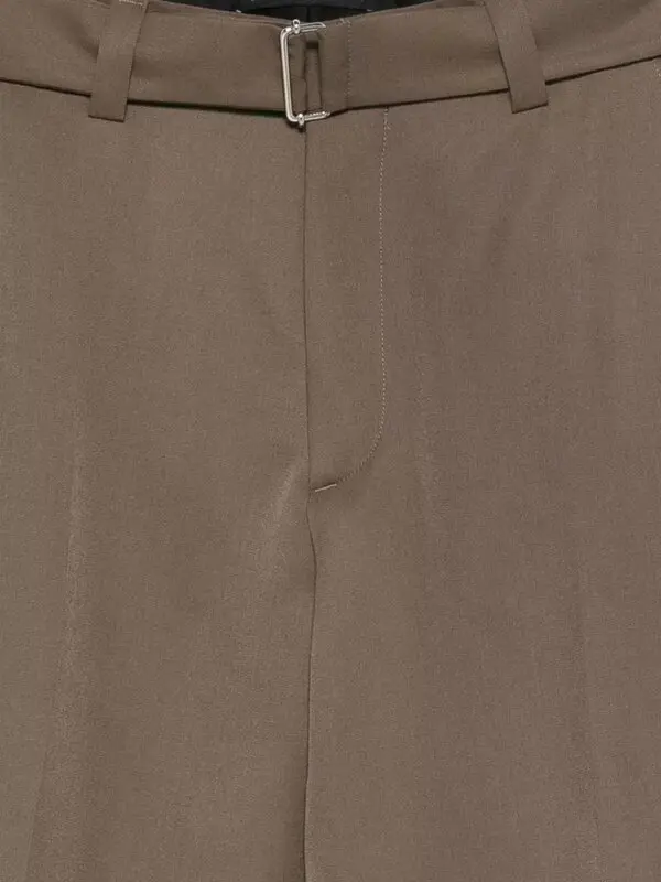 LOW BRAND Belted Cuffed Trousers