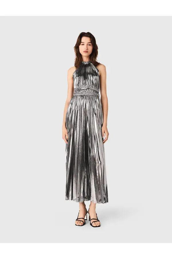 Maje Pleated Maxi Dress
