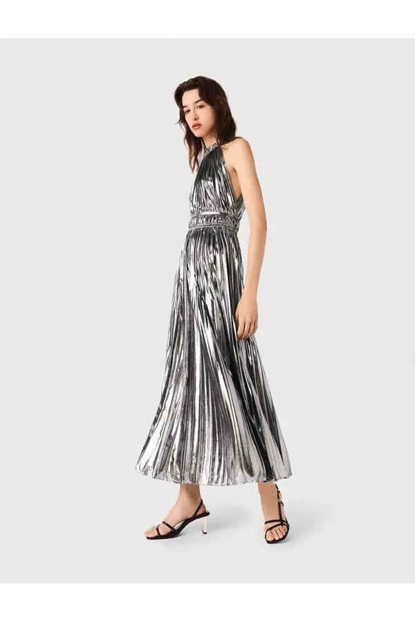 Maje Pleated Maxi Dress
