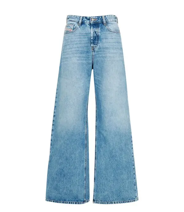 DIESEL Wide-leg Jeans - Denim Medio