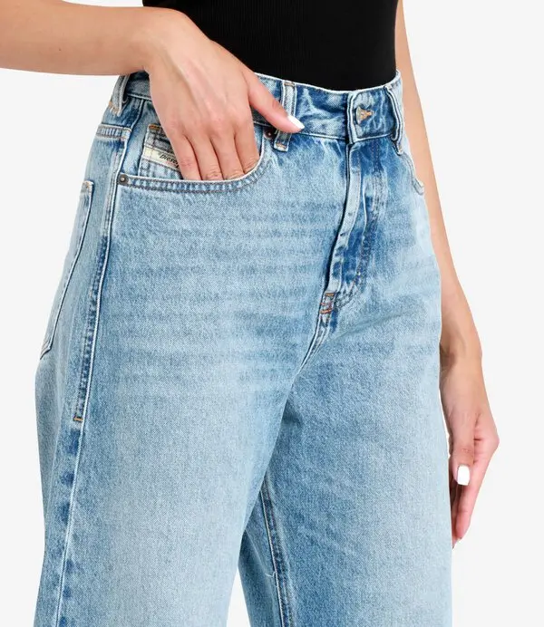DIESEL Wide-leg Jeans - Denim Medio