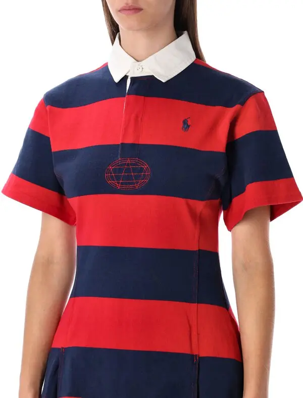 Polo Ralph Lauren Striped Cotton Jersey Rugby Dress In Red Bavy Striped -  17% Off | Editorialist
