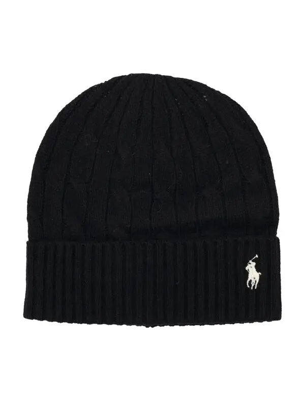 Polo Ralph Lauren Ribbed Beanie - Black
