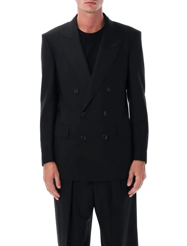 TOM FORD Double-breasted Twill Wool Jacket
