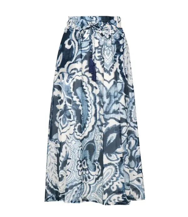 KAOS Printed Flared Skirt