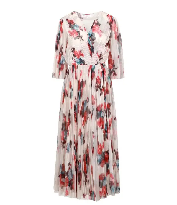 PHILOSOPHY BY LORENZO SERAFINI Floral Print Tulle Dress