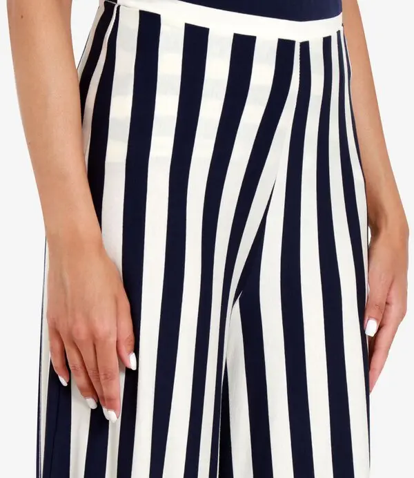 KAOS Wide-leg Trousers With Vertical Stripes