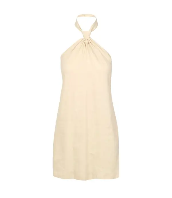 Erika Cavallini Tie Neck Linen-blend Dress