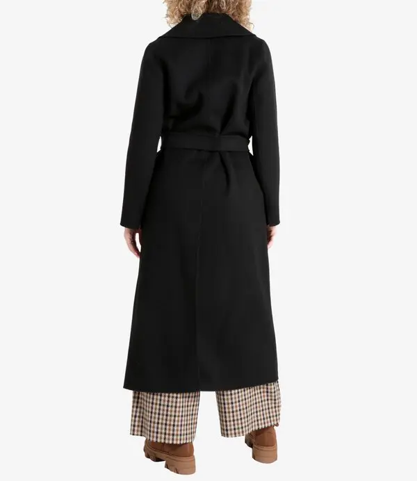 Max Mara Wool Coat With Belt - Black