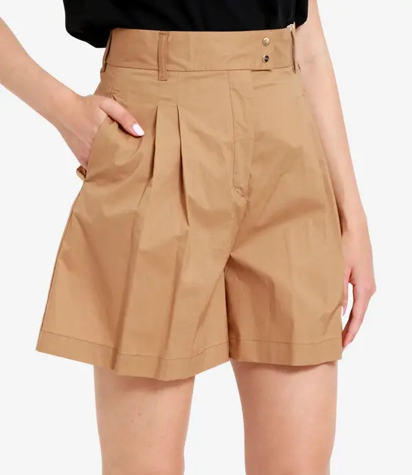Herno Cotton Blend Wide Leg Shorts