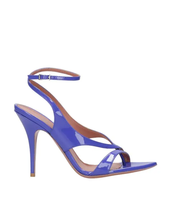 CASTAGNA Patent Leather Sandals With Stiletto Heel