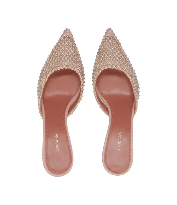 CASTAGNA Pointed Toe Rhinestone Mules