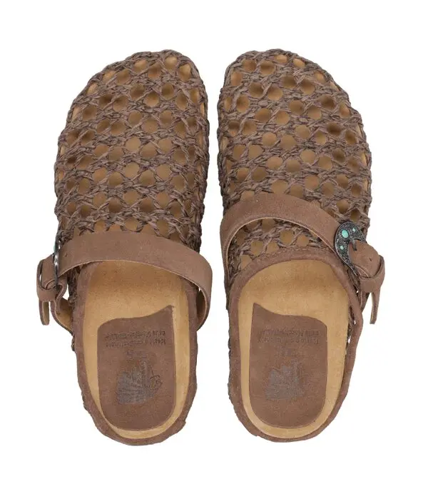 TAJI Perforated Weave Sandals