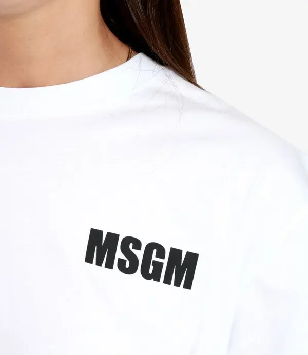MSGM Cotton Cropped T-shirt