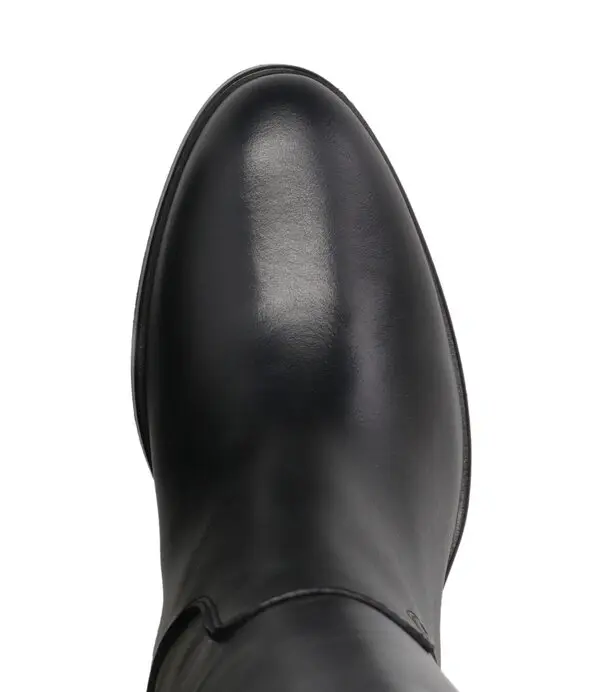 VIA ROMA 15 Leather Boots With Gold Metal Detail