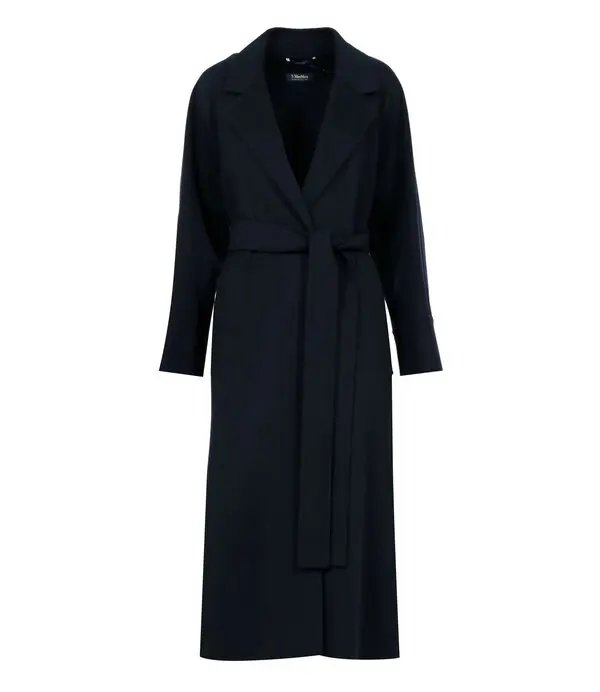 Max Mara S Wool Midi Robe Coat