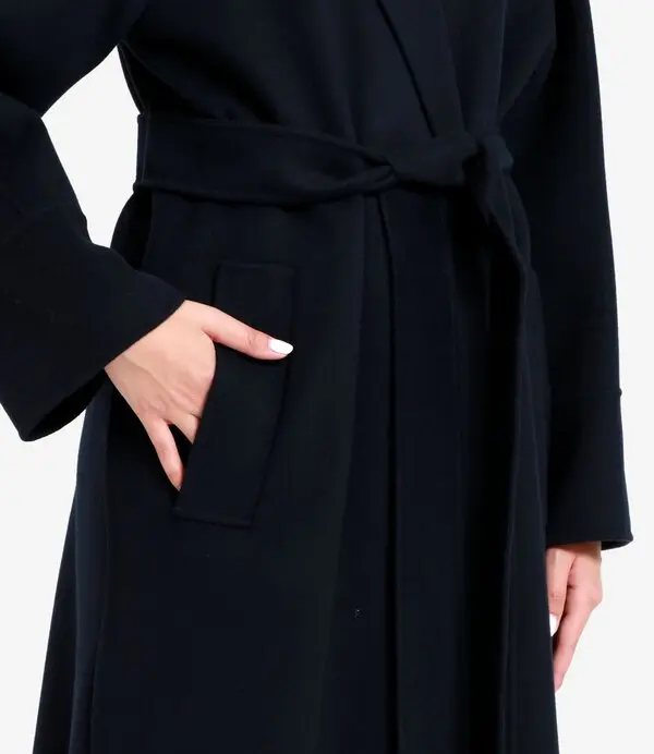Max Mara S Wool Midi Robe Coat