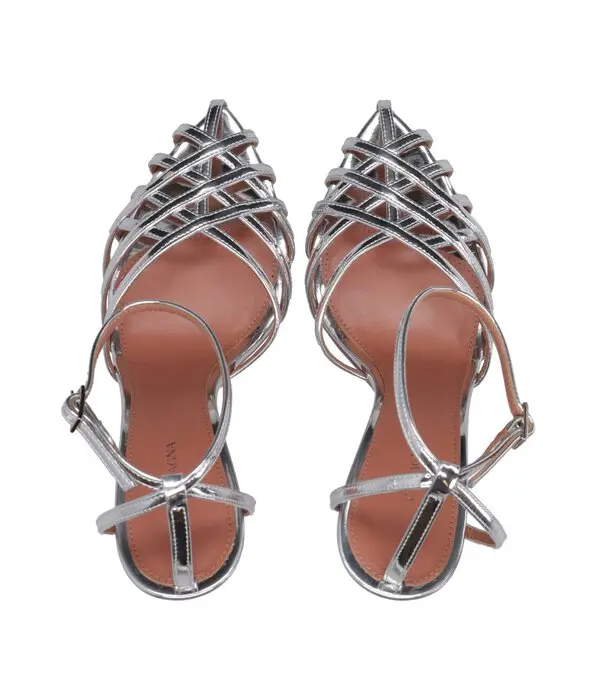 CASTAGNA High Heel Stiletto Sandals - Silver