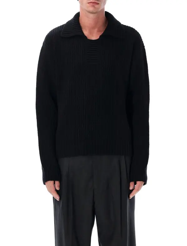 MFPEN Collared Ribbed Wool Knit Sweater