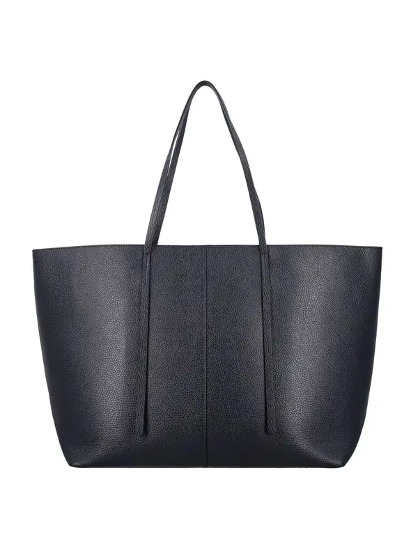 BY MALENE BIRGER Abilla Oversized Leather Tote - Black