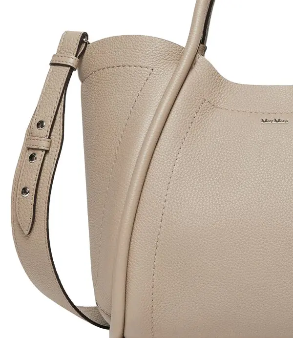 Max Mara Tumbled Leather Top Handle Bag