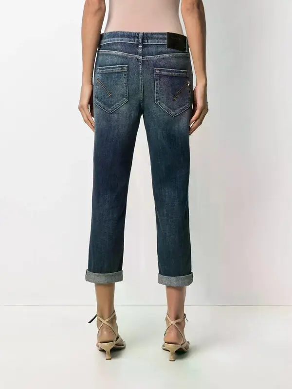 DONDUP Faded-effect Slim-fit Cropped Jeans