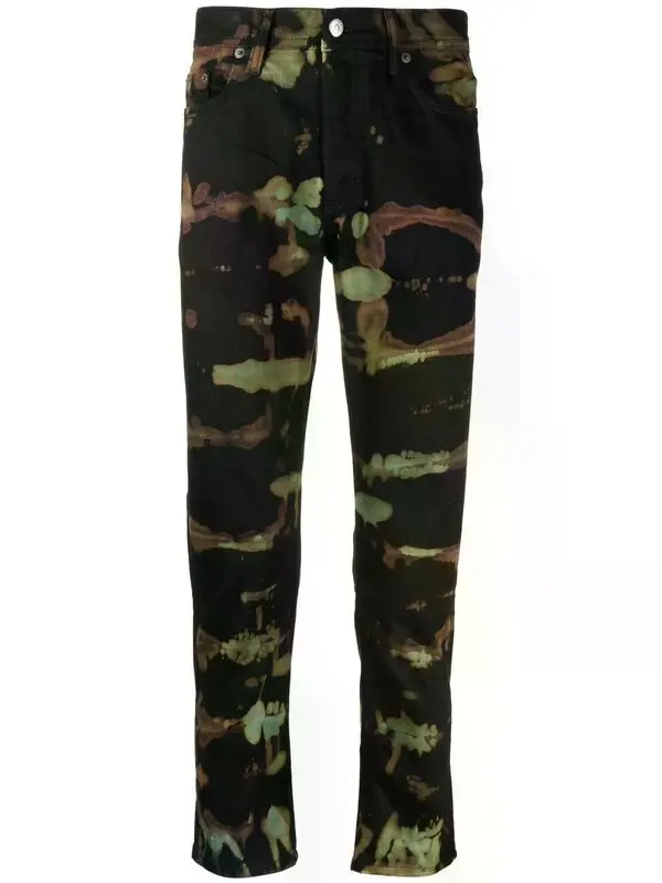 STAIN SHADE Abstract-print Straight-leg Jeans