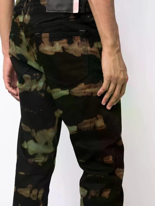 STAIN SHADE Abstract-print Straight-leg Jeans