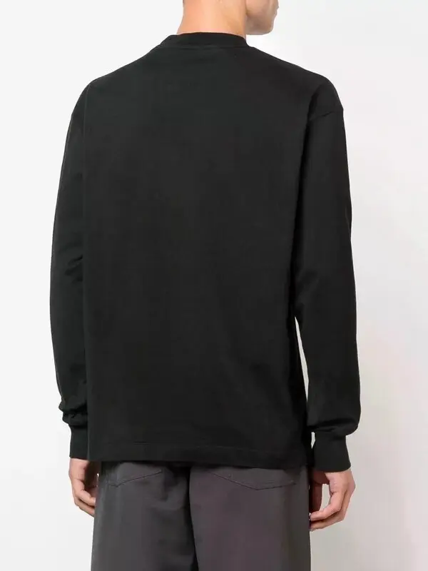 Palm Angels Burning Logo-print Long-sleeve T-shirt
