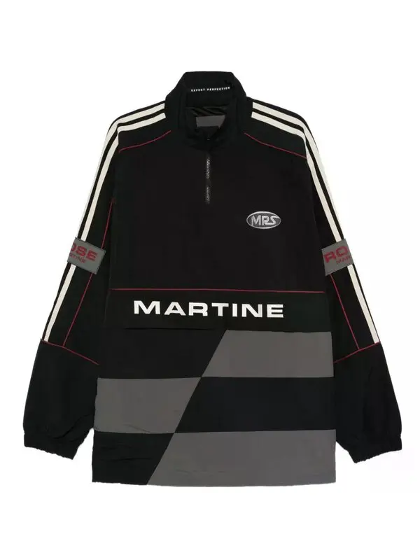 Martine Rose Panelled Logo-emblem Zip-up Sweater
