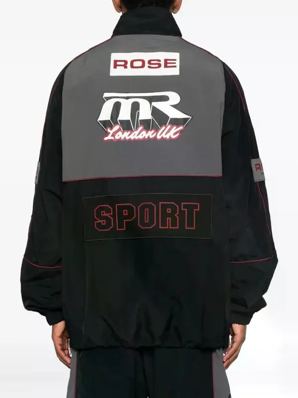 Martine Rose Panelled Logo-emblem Zip-up Sweater