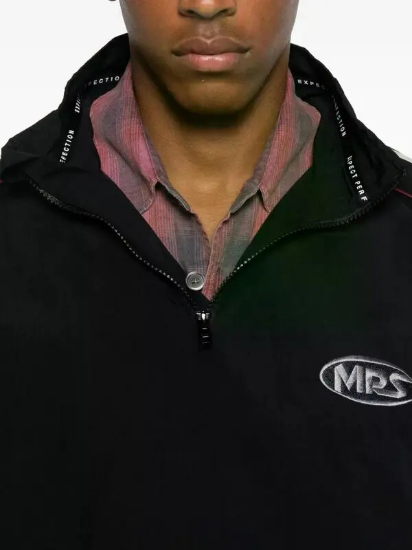 Martine Rose Panelled Logo-emblem Zip-up Sweater
