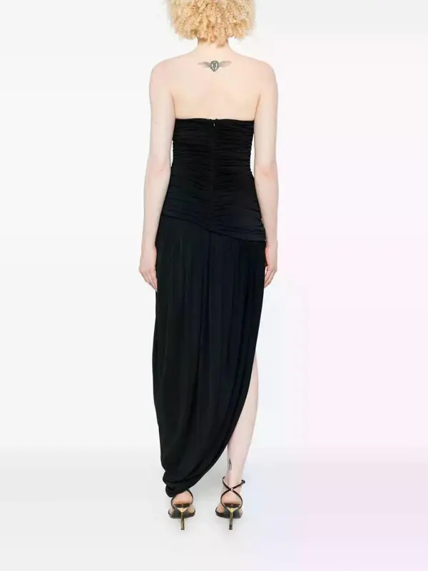 Magda Butrym Strapless Draped Dress - Black