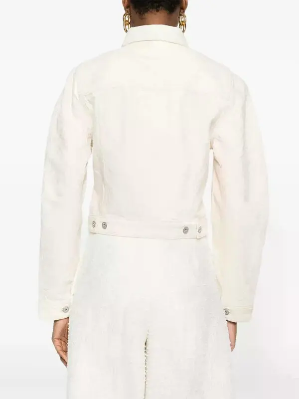 Jacquemus Le Ovalo De-nîmes Cropped Jacket
