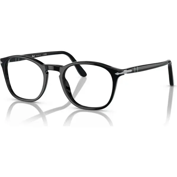 Persol 50mm Square Optical Glasses - Black