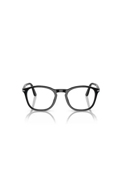 Persol 50mm Square Optical Glasses - Black