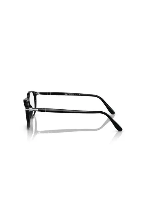 Persol 50mm Square Optical Glasses - Black