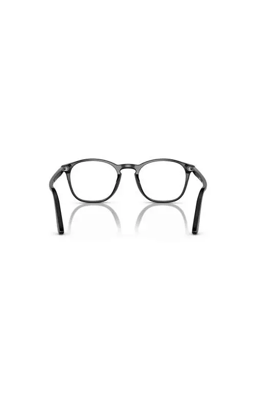 Persol 50mm Square Optical Glasses - Black