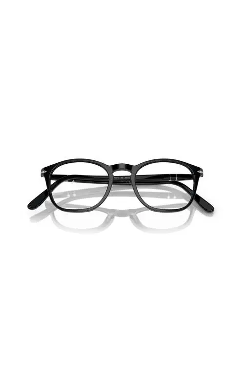 Persol 50mm Square Optical Glasses - Black