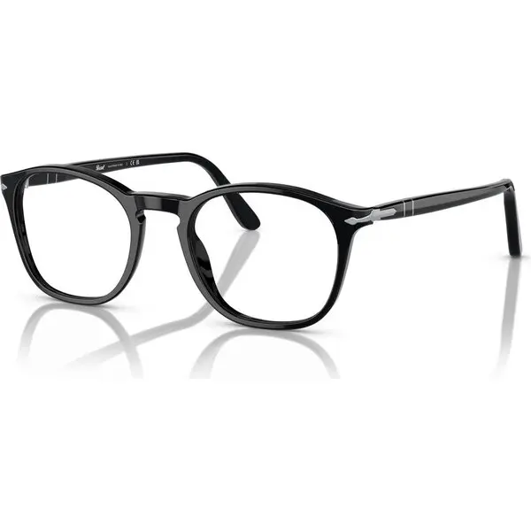 Persol 50mm Square Optical Glasses - Black