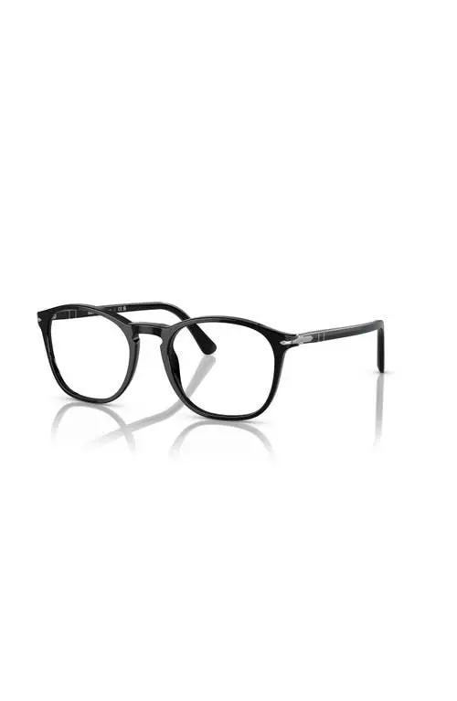 Persol 52mm Square Optical Glasses - Black