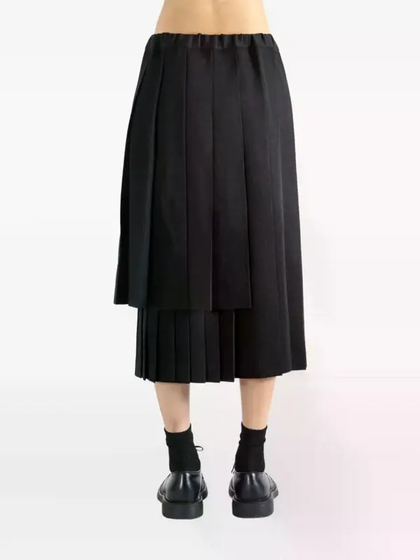 Comme Des Garçons Pleated Asymmetric Midi Skirt