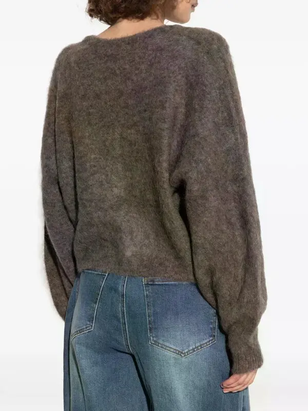 GESTUZ Button-front Fluffy Cardigan