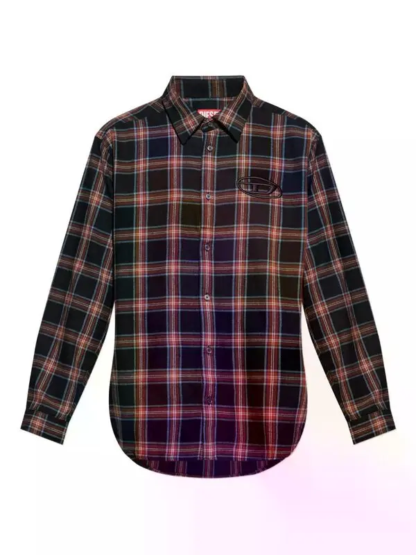 DIESEL® Embroidered Plaid Shirt
